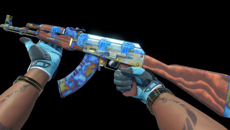 AK-47 Case Hardened, com quatro Titan Holos, vendida por vários ...